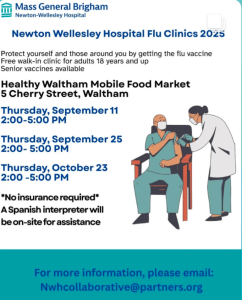 Free walk-in vaccine clinic at Healthy Waltham Mobile Food Market ...