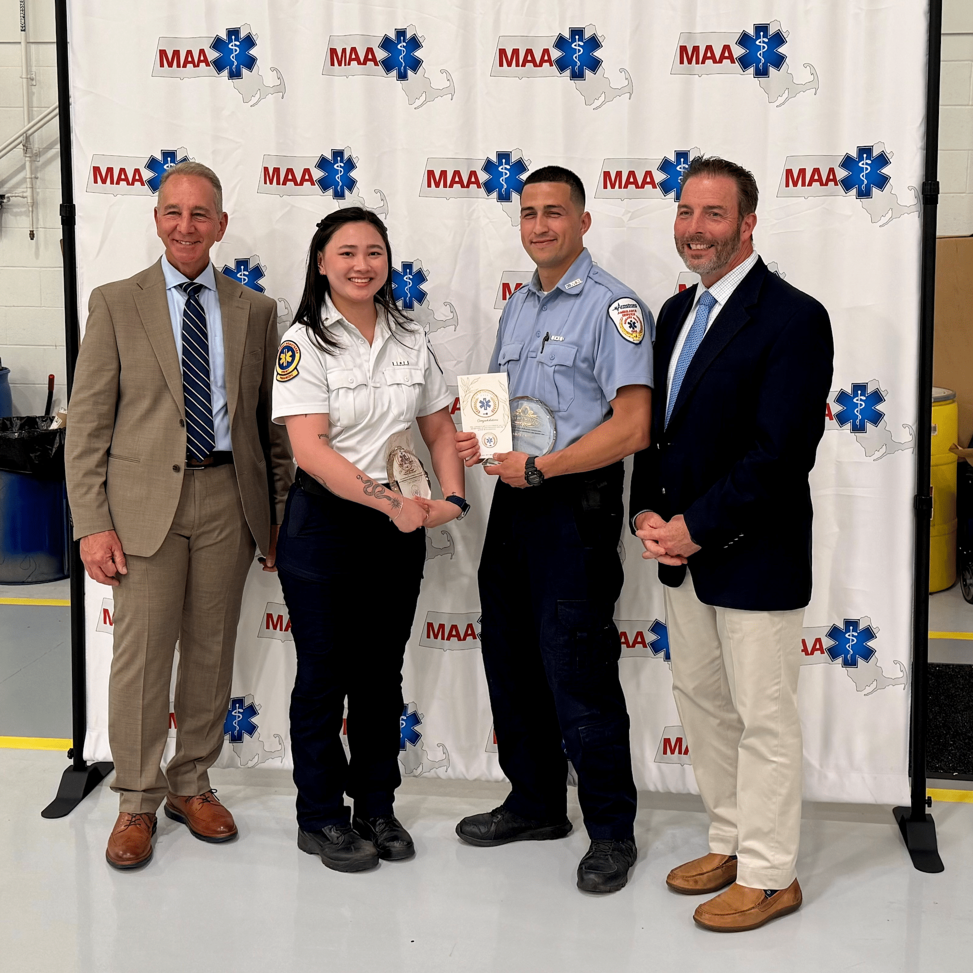 Armstrong Ambulance crew honored for life-saving response to Waltham ...
